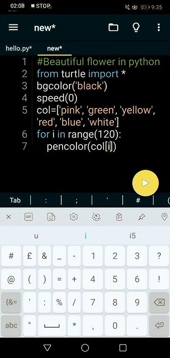 Python Turtle Code Beautiful Design Using Python Pydroid 3 Shorts 