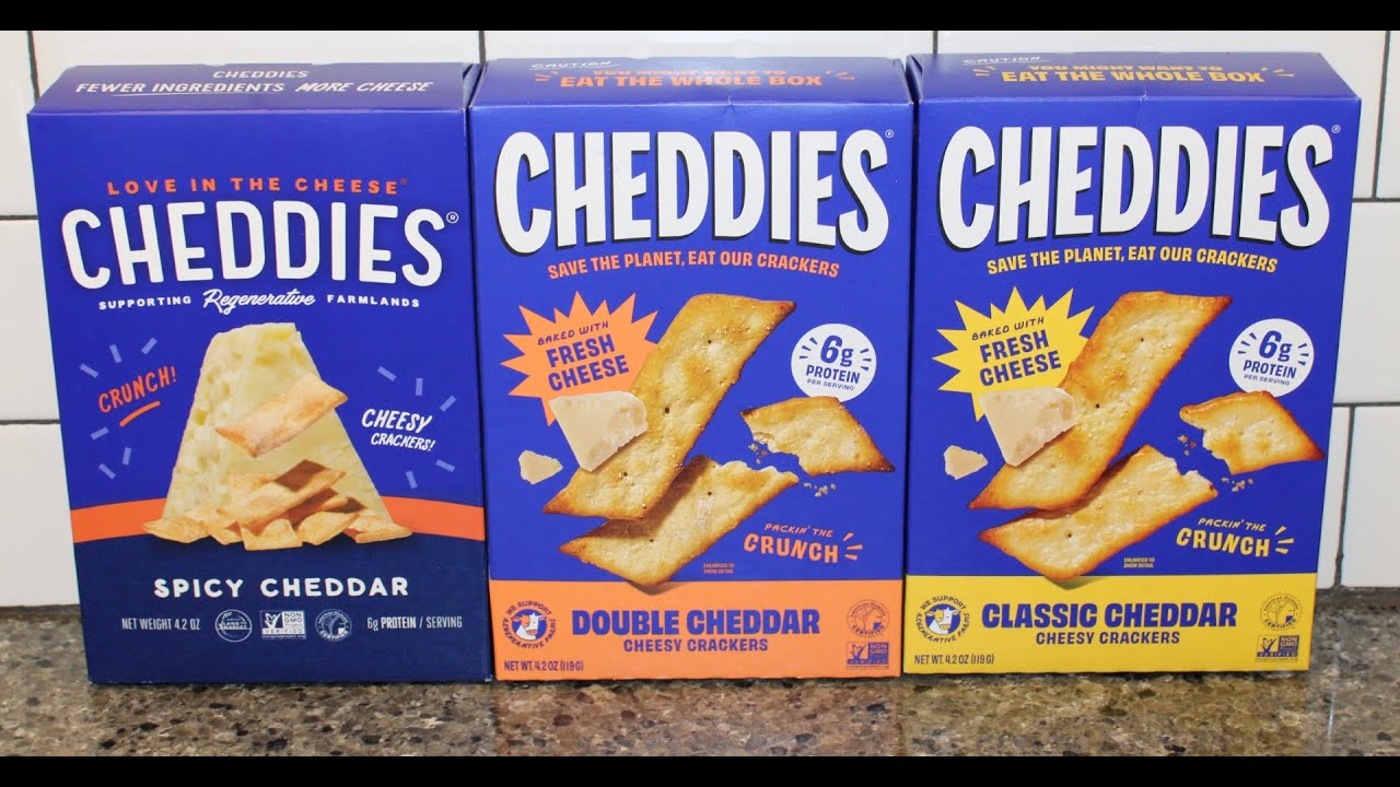 Cheddies Cheesy Crackers: Spicy Cheddar, Double Cheddar & Classic ...