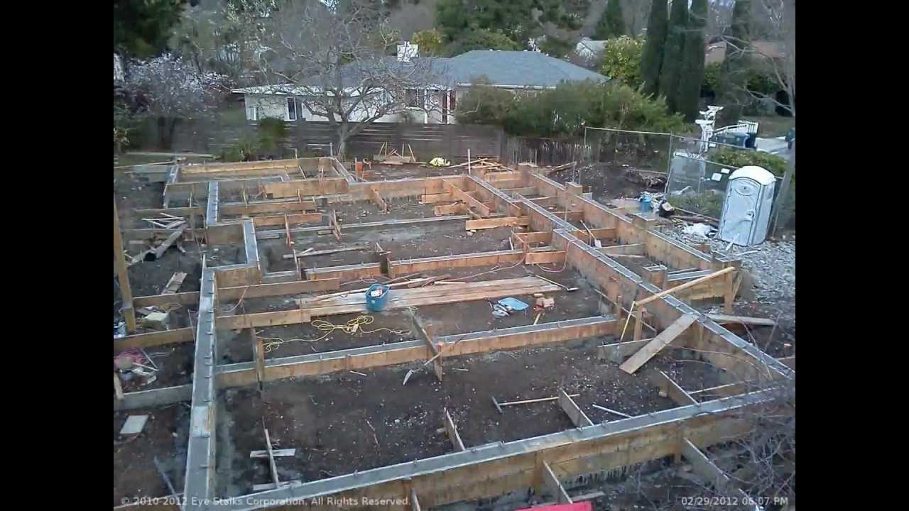 Construction Timelapse Video of foundation for house in Palo Alto - YouTube