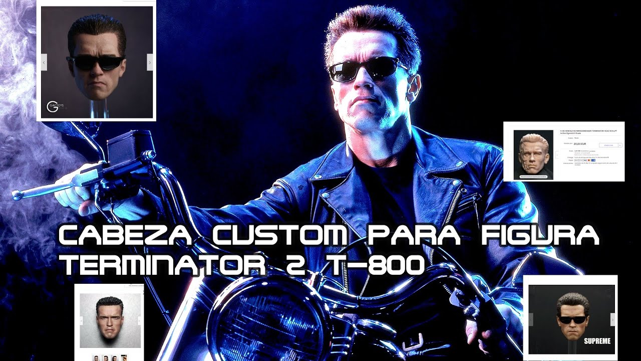 Cabeza custom Terminator 2 1/6 - YouTube
