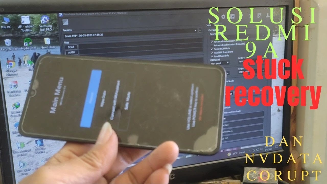 redmi 9a stuck recovery dan nvdata corupt - YouTube