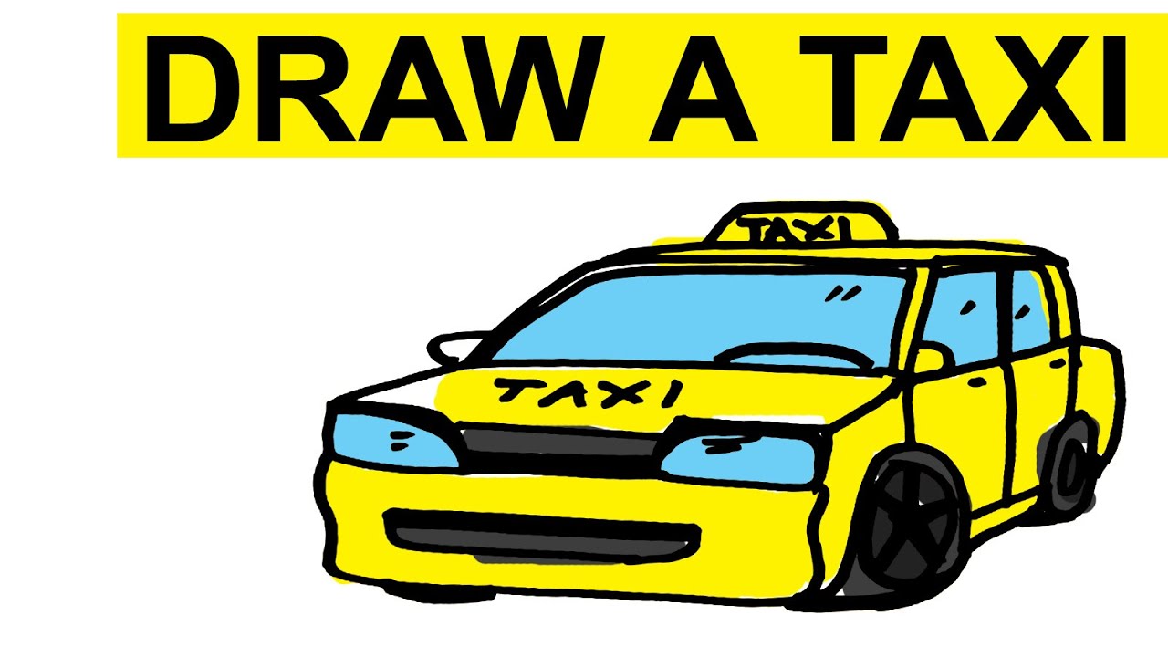 DRAW A TAXI EASY - YouTube