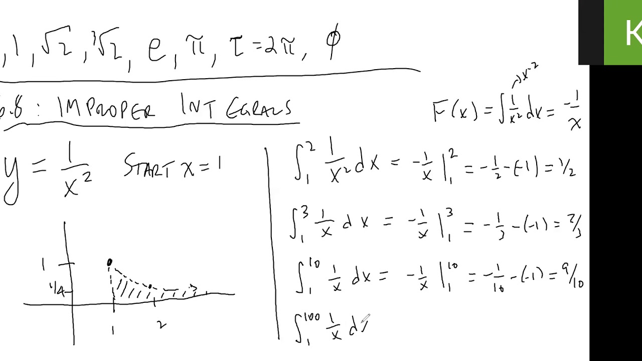 MA124 SS2 Section 6 7 Lhopital and 6 8 Improper Integrals Part 3 - YouTube