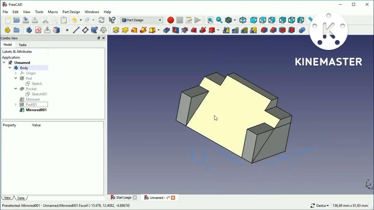 FreeCAD [Basic Part Design Tutorial] - YouTube