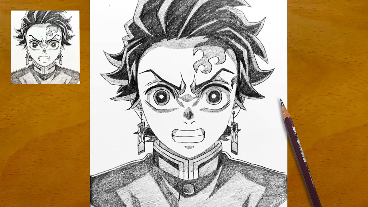 Demon Anime Drawing In Pencil