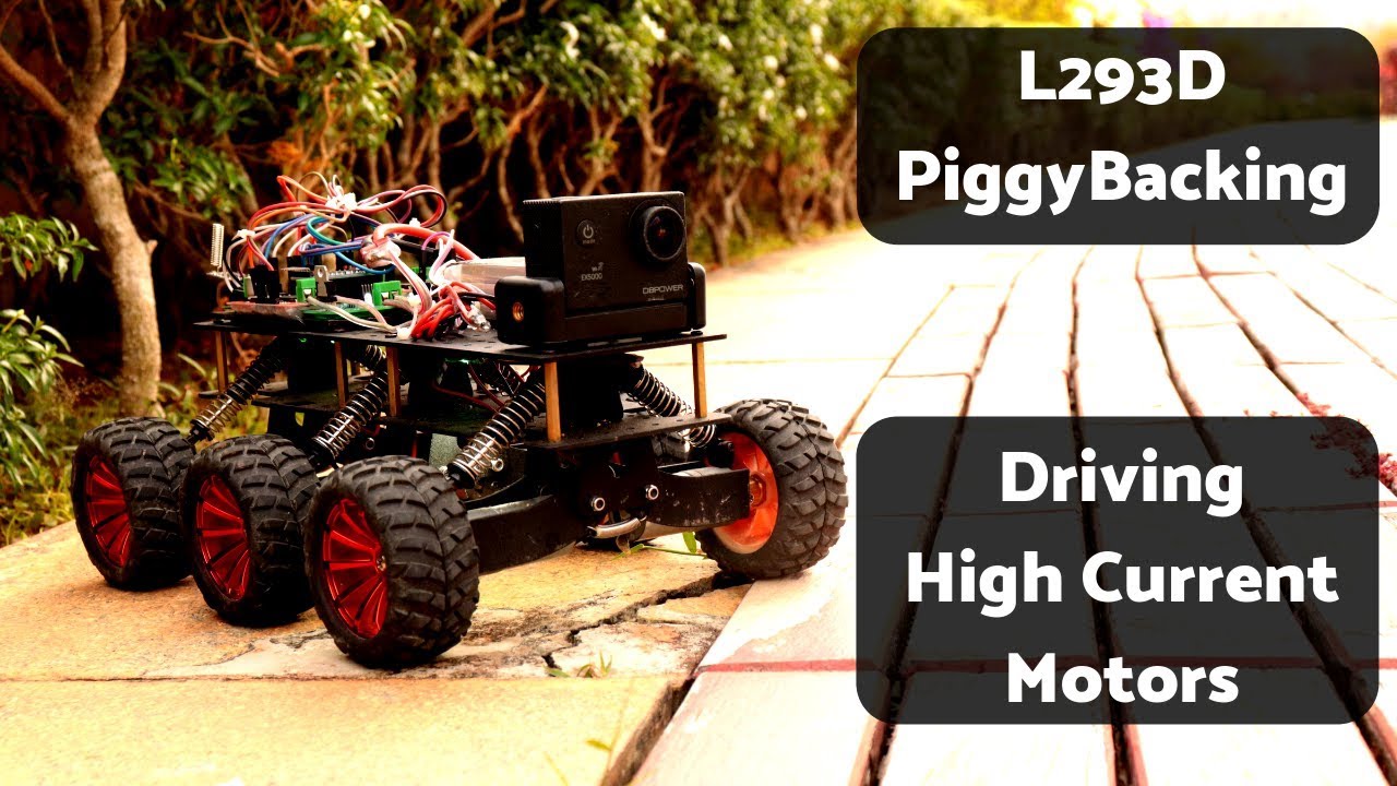 L293D Piggyback | High Current DC Motor Driver using L293D - YouTube
