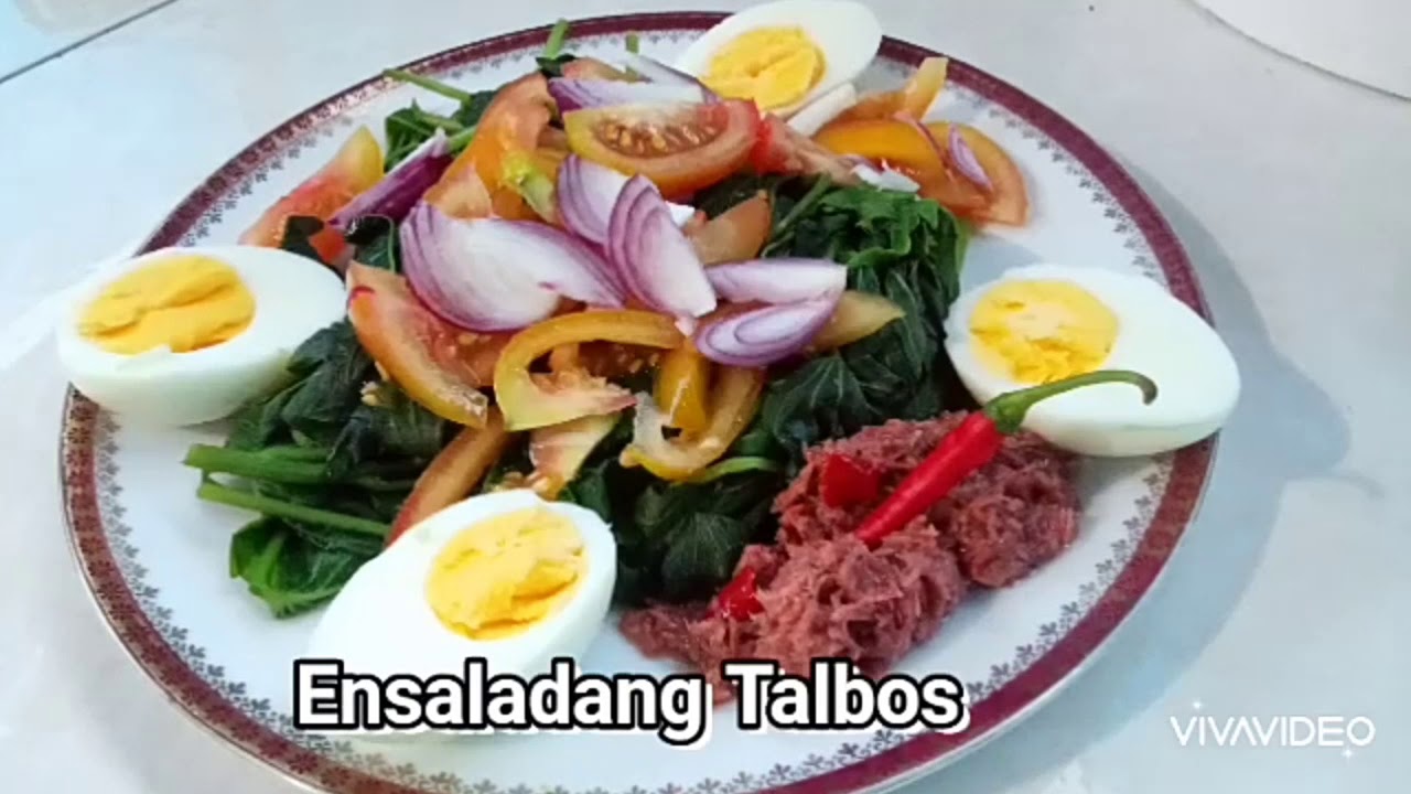 HOW TO MAKE ENSALADANG TALBOS Easy Recipe - YouTube