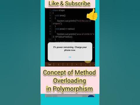 #Java Polymorphism (#Method Overloading) Program - YouTube