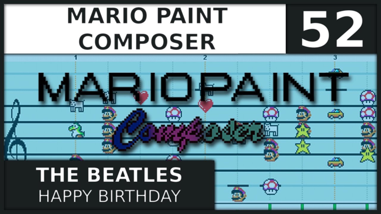 Mario Paint Composer | The Beatles | Birthday - YouTube