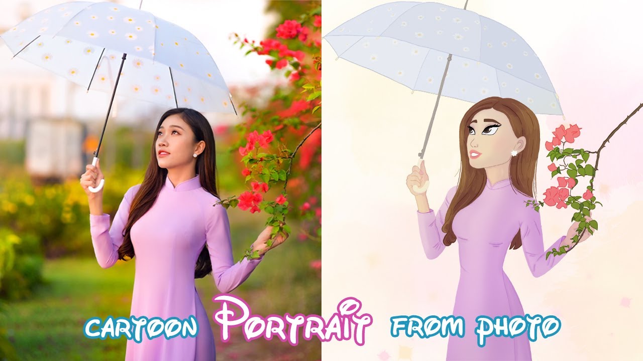 Procreate Cartoon Portrait From Photo | Procreate 卡通風格的肖像 - YouTube