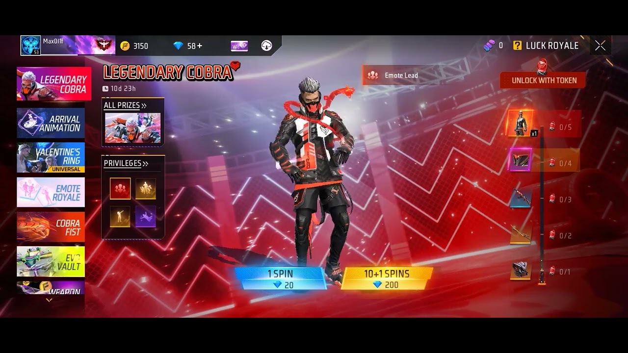 free fire max new event in cobra bundle return - YouTube
