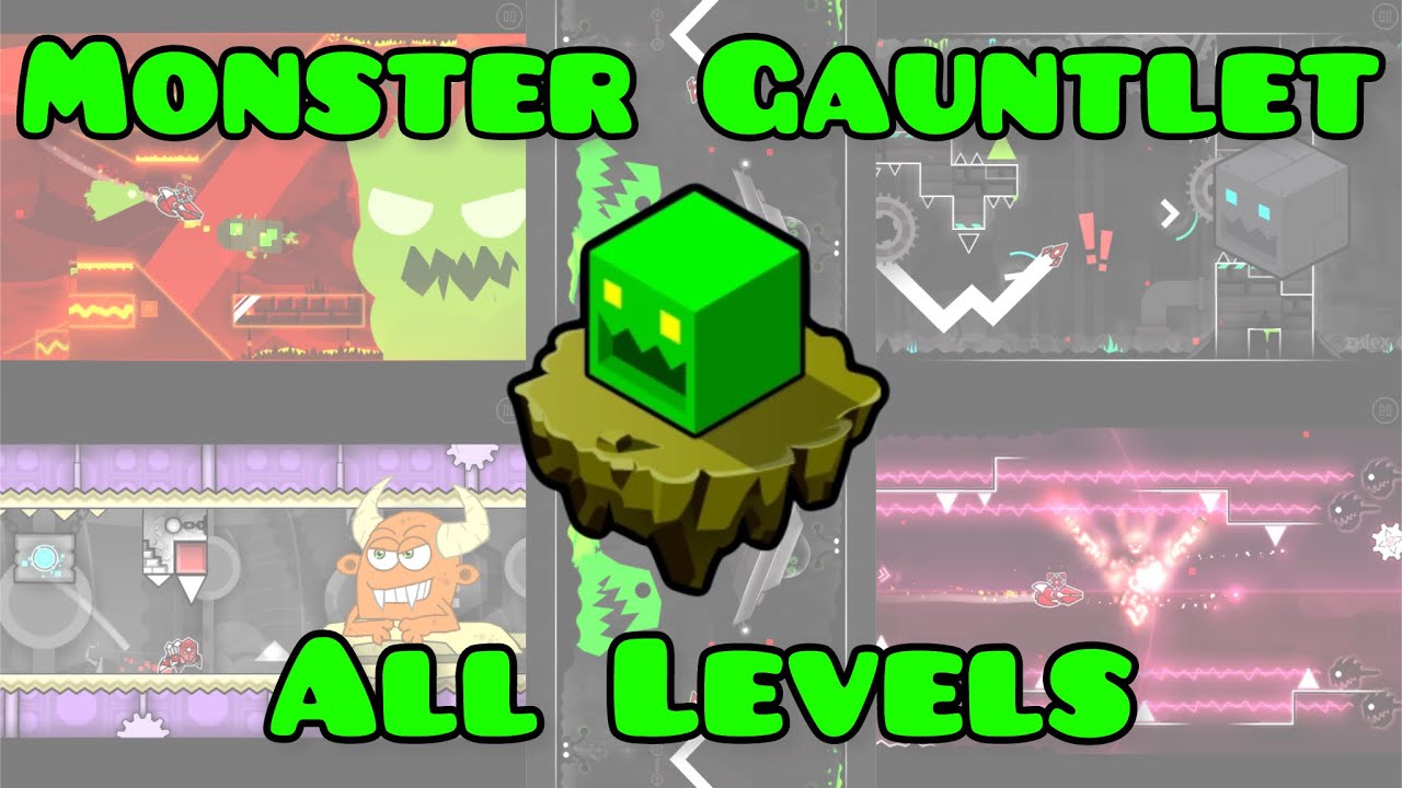 Monster Gauntlet (ALL LEVELS) | Geometry Dash Gauntlet #13 - YouTube