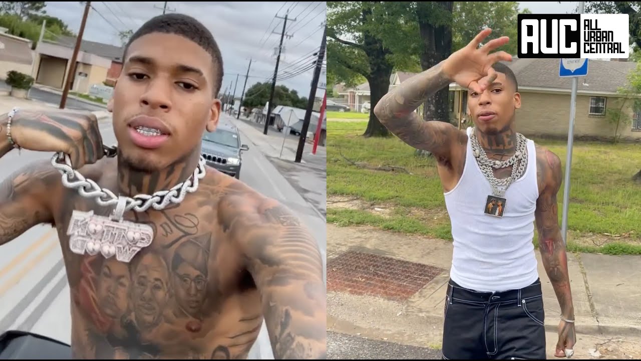 NLE Choppa Goes Back To The Hood With His Glock After Goons Said He Was ...