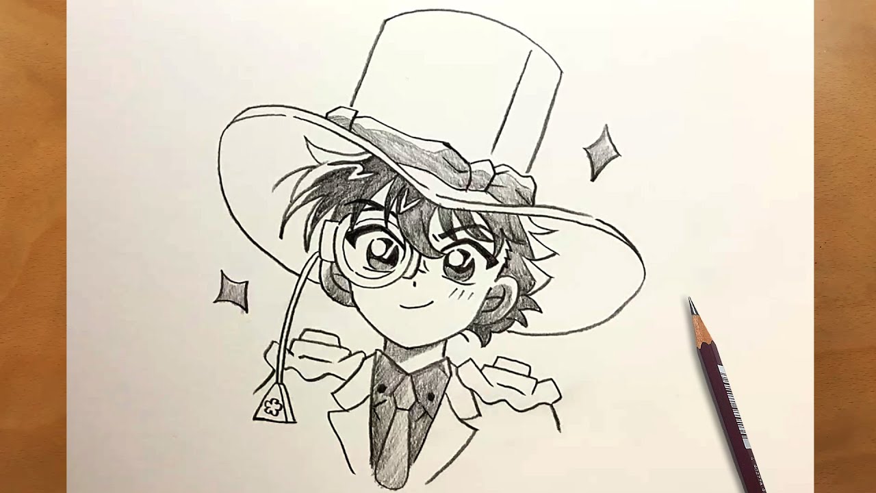 Kaito Kid Drawing || How to Draw Kaito Kid from Detective Conan - YouTube