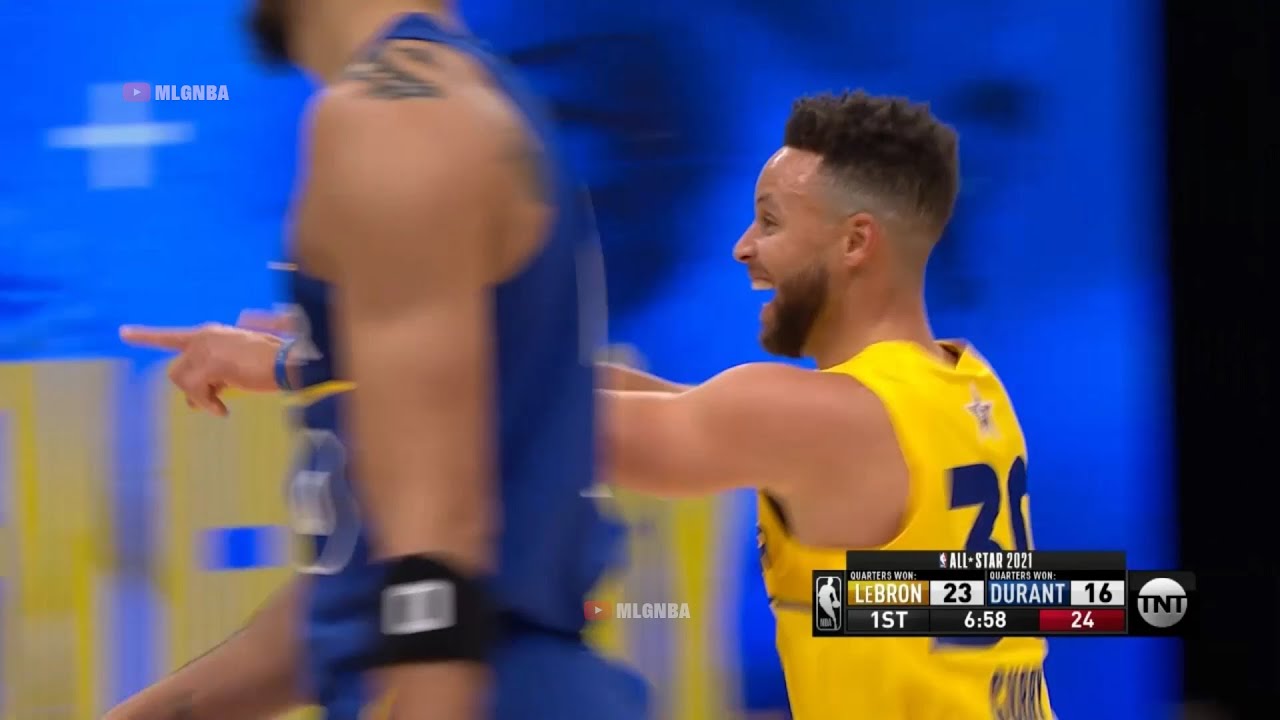 Steph Curry shoots the 3 and turns around before it goes in | 2021 NBA ...
