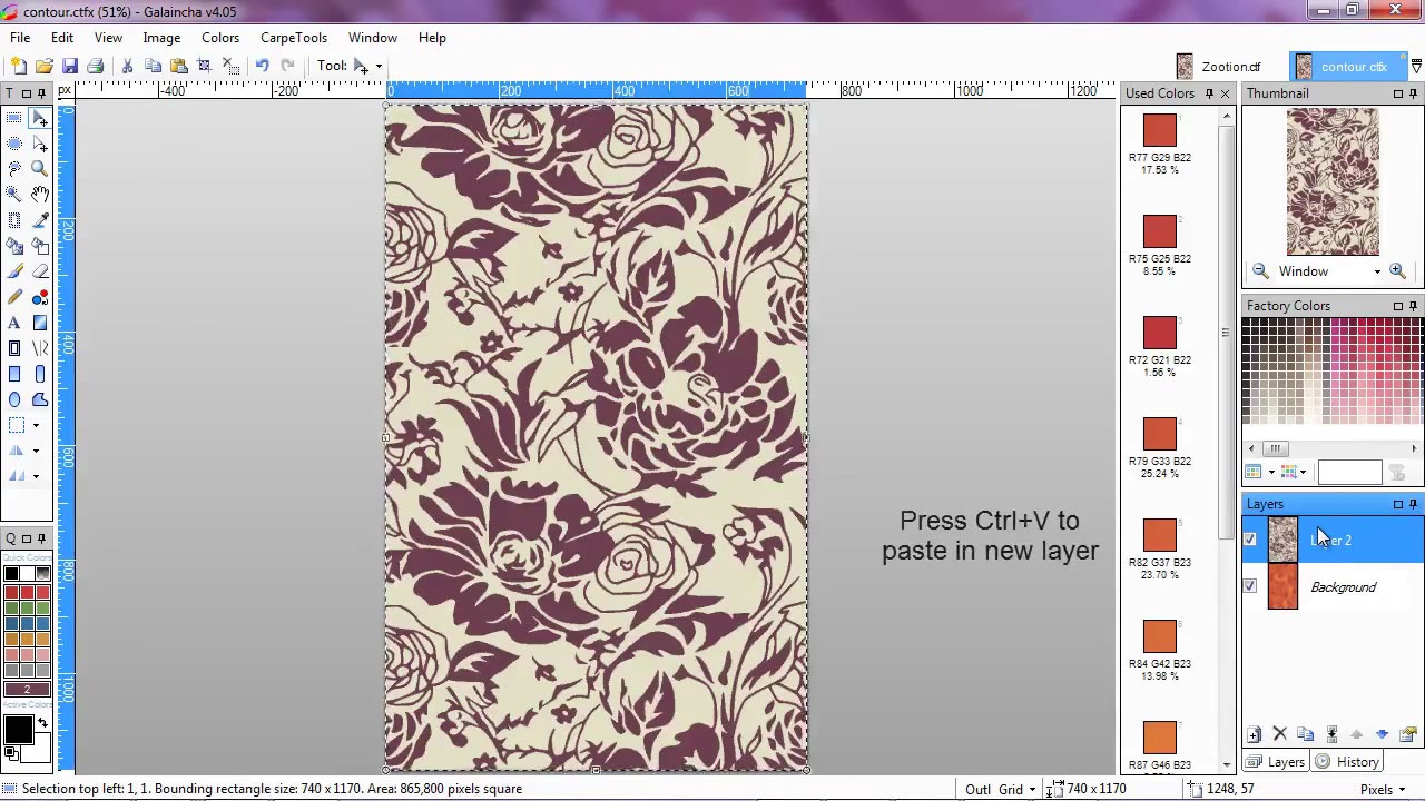Galaincha v4.05 : Overlap two designs - YouTube