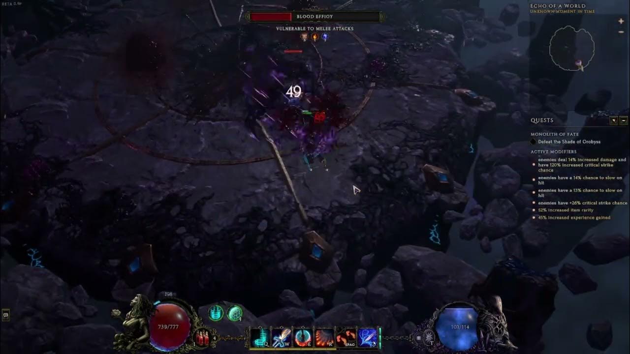 Last Epoch Orobyss Blood Orb invisible hitbox bug - YouTube