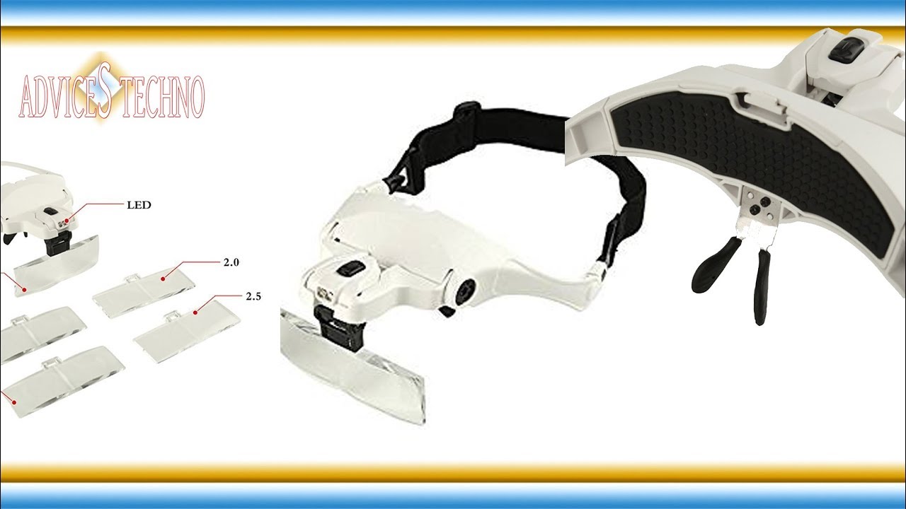 LENTI DI INGRANDIMENTO INDOSSABILI COME OCCHIALI CON LED MAGNIFICENT ...