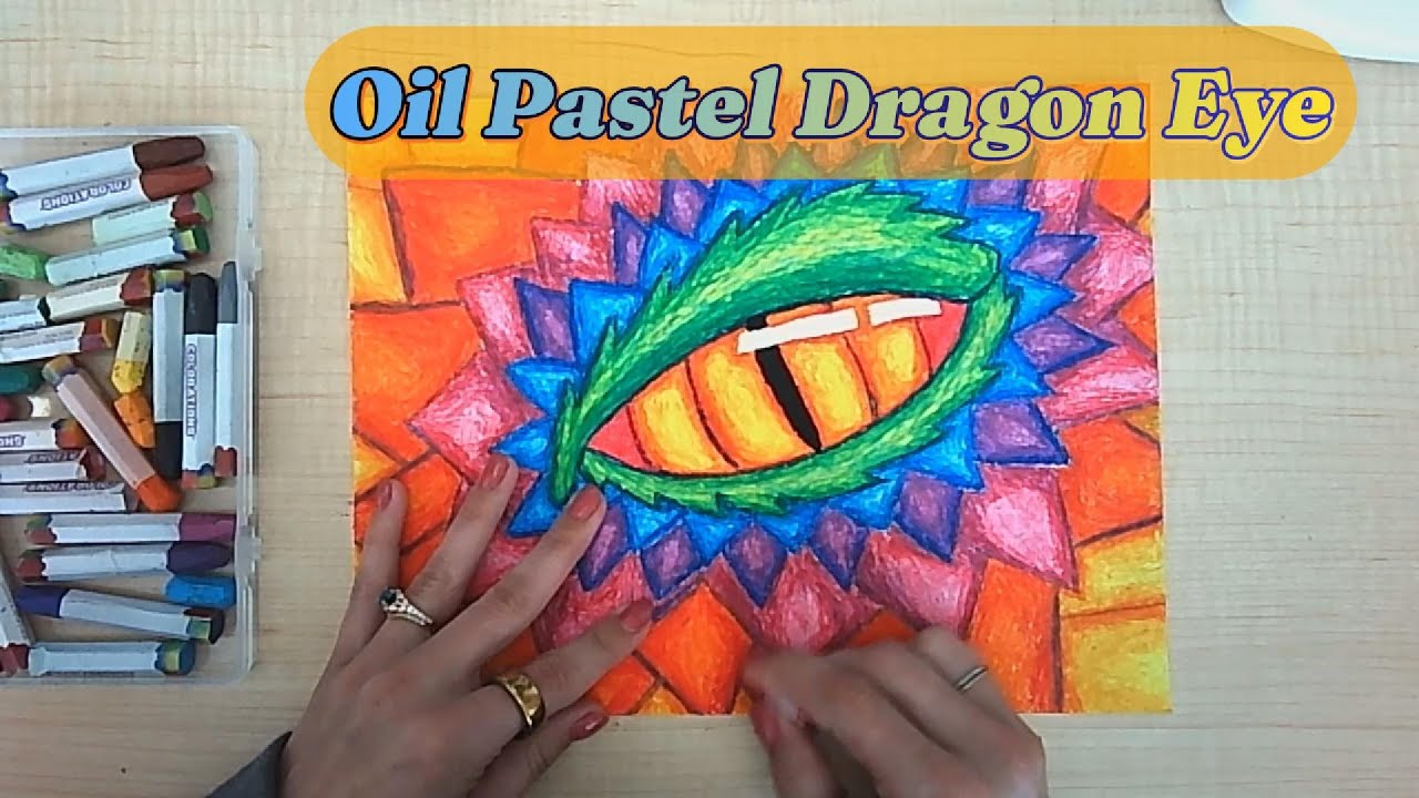 Oil Pastel Dragon Eye - YouTube