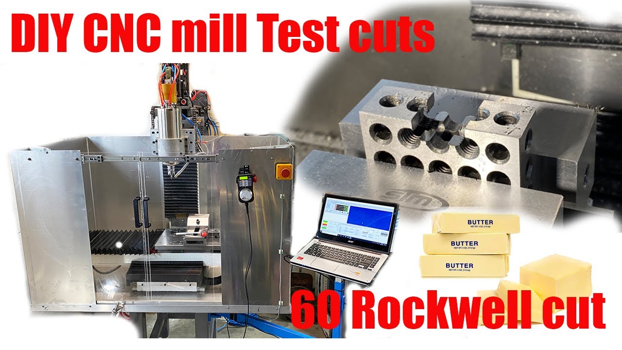 Cutting through machining block with DIY CNC - YouTube