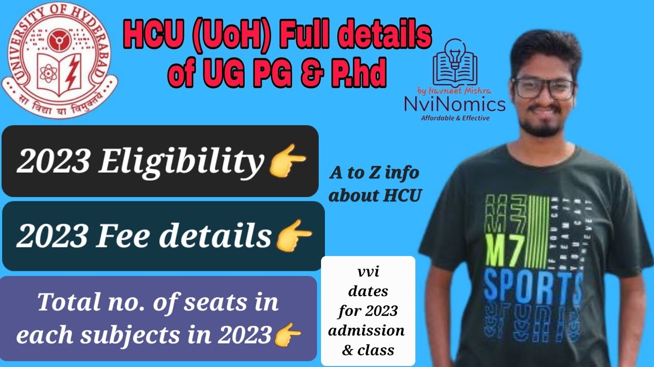 Detailed Analysis of University of Hyderabad Prospectus 2023 for PG P ...