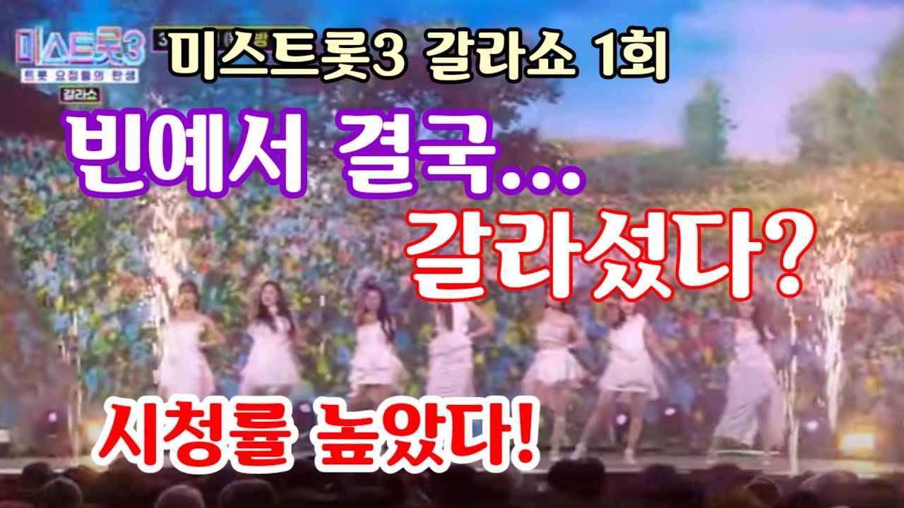 미스트롯3 갈라쇼 1회 빈예서 결국 출연하지 않았다 Tv조선과 갈들의 골 깊어졌나 시청률 현역가왕보다 높았다 황민호 김용필 출연 Youtube