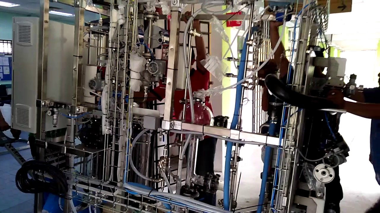 Installation of control distillation unit - YouTube