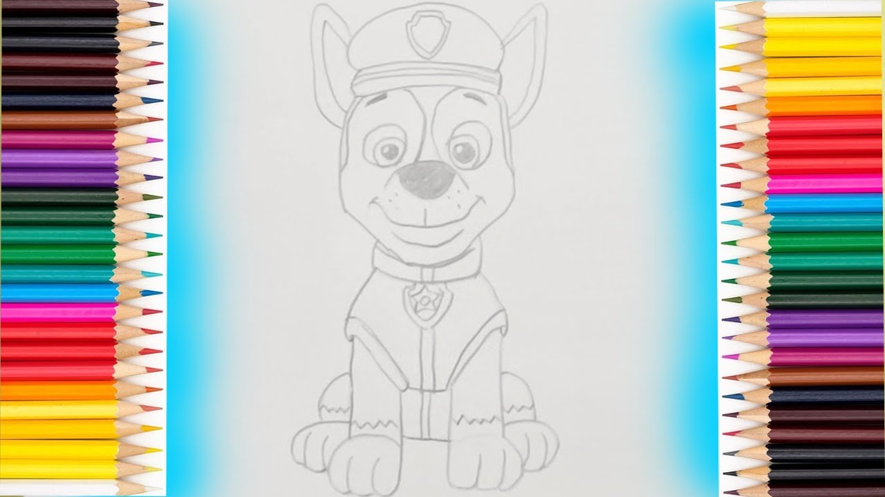 HOW TO DRAW CHASE PAW PATROL!!!Marshall, Rubble, Alex, Zuma, Rocky ...