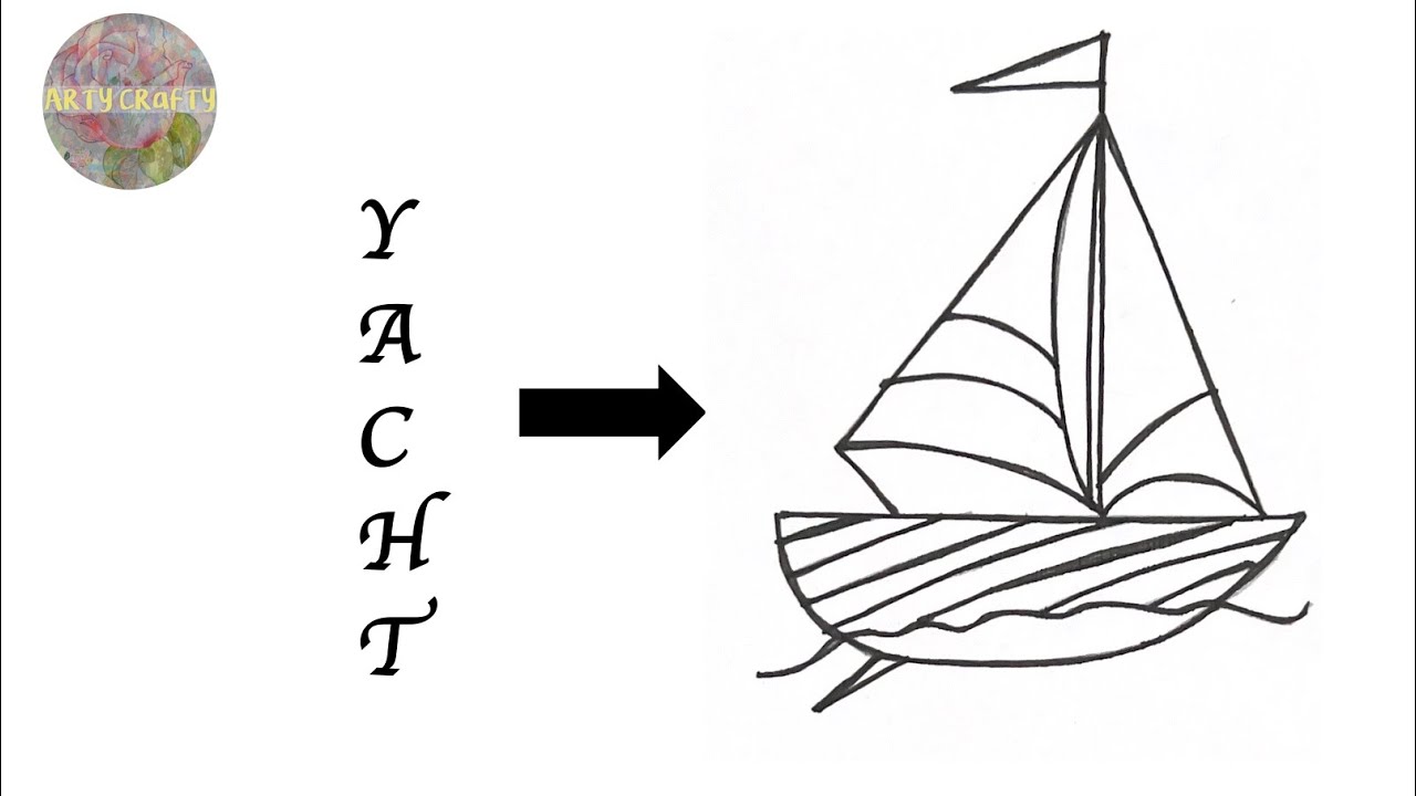 How to draw Yacht easy for beginners|Easy drawing of Yacht for ...