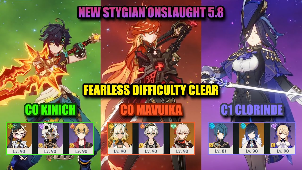 NEW Stygian Onslaught 5.8 | Kinich Burning - Mavuika Hyper - Clorinde Taser | Genshin Impact ...