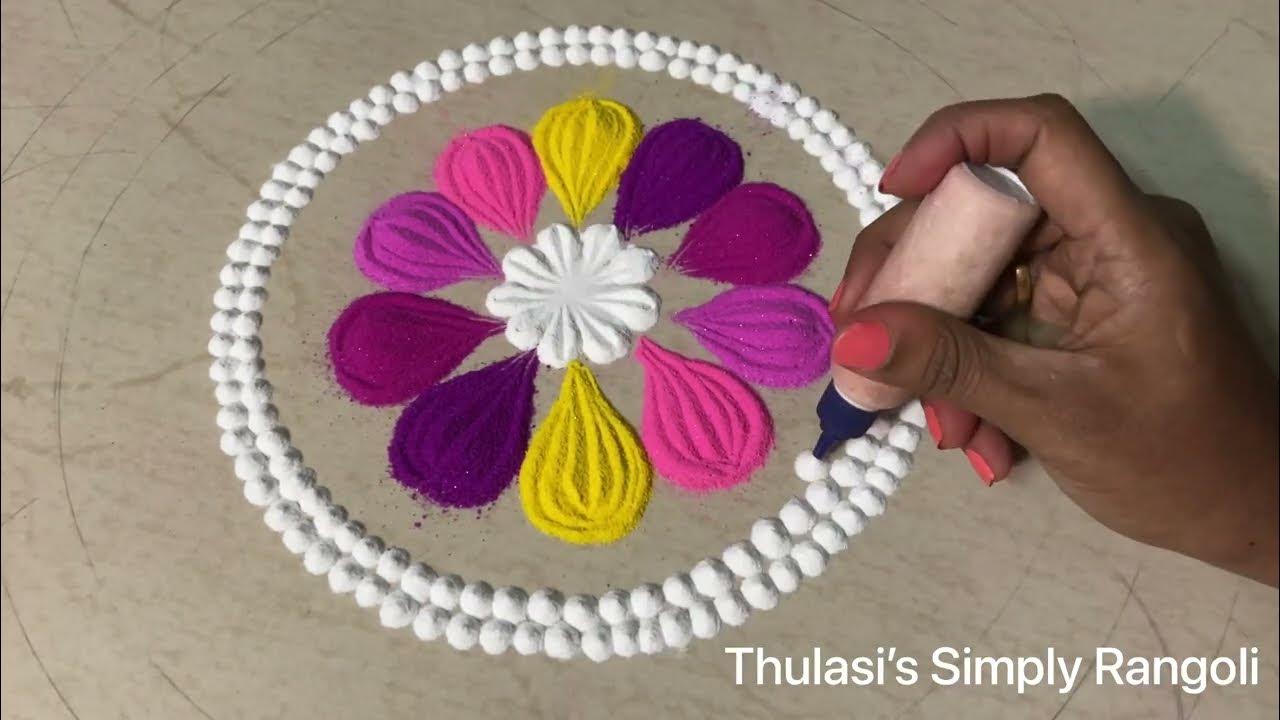 simple Diwali Rangoli designs | Rangoli for Diwali |Easy Diwali Rangoli ...
