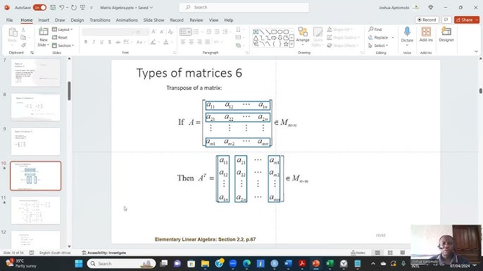 Understanding Matrix Algebra Youtube Differential Equations And Linear