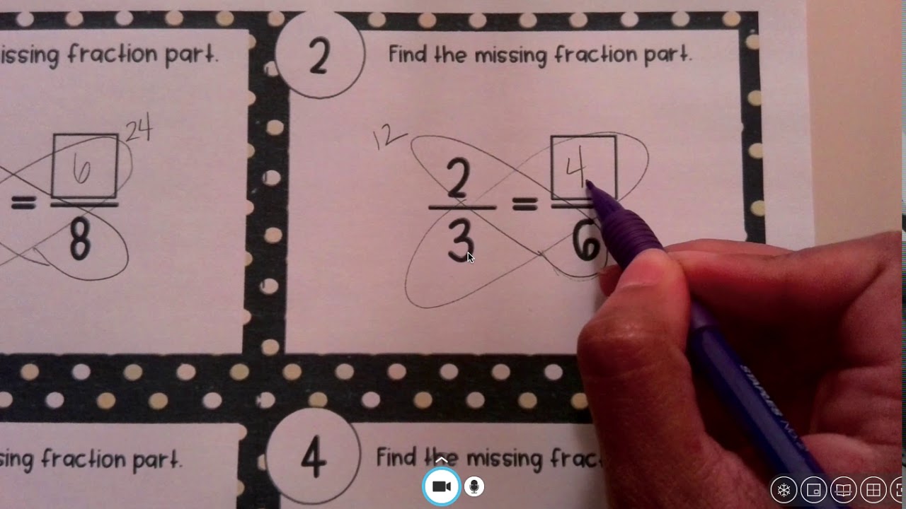 Equivalent Fractions using the Butterfly Method - YouTube