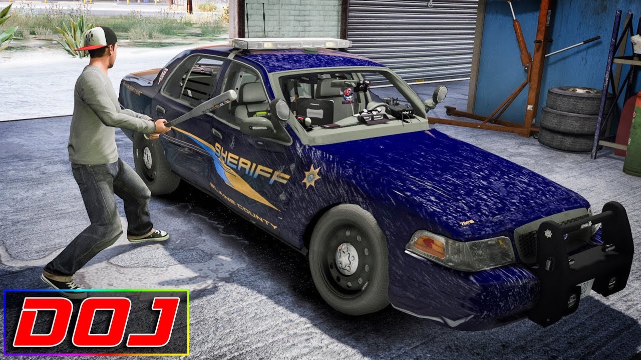 Cop Car Detailing | GTA 5 Roleplay | DOJ #123 - YouTube