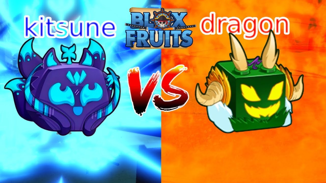 KITSUNE CONTRE DRAGON BLOX FRUIT - YouTube