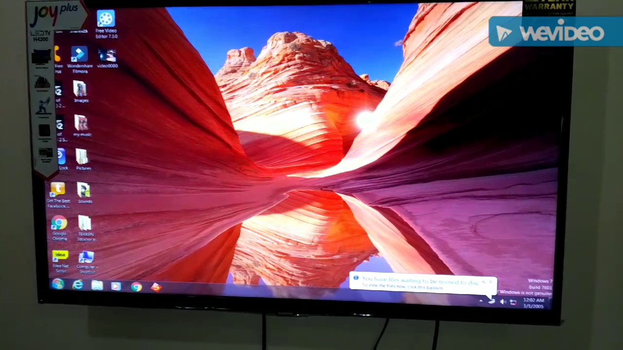 How to connect cpu with led tv - YouTube