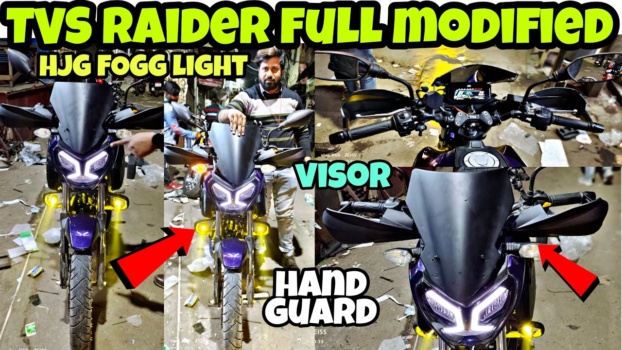 TVS Raider 125 first modified in India | tvs raider tyre hugger | tvs ...