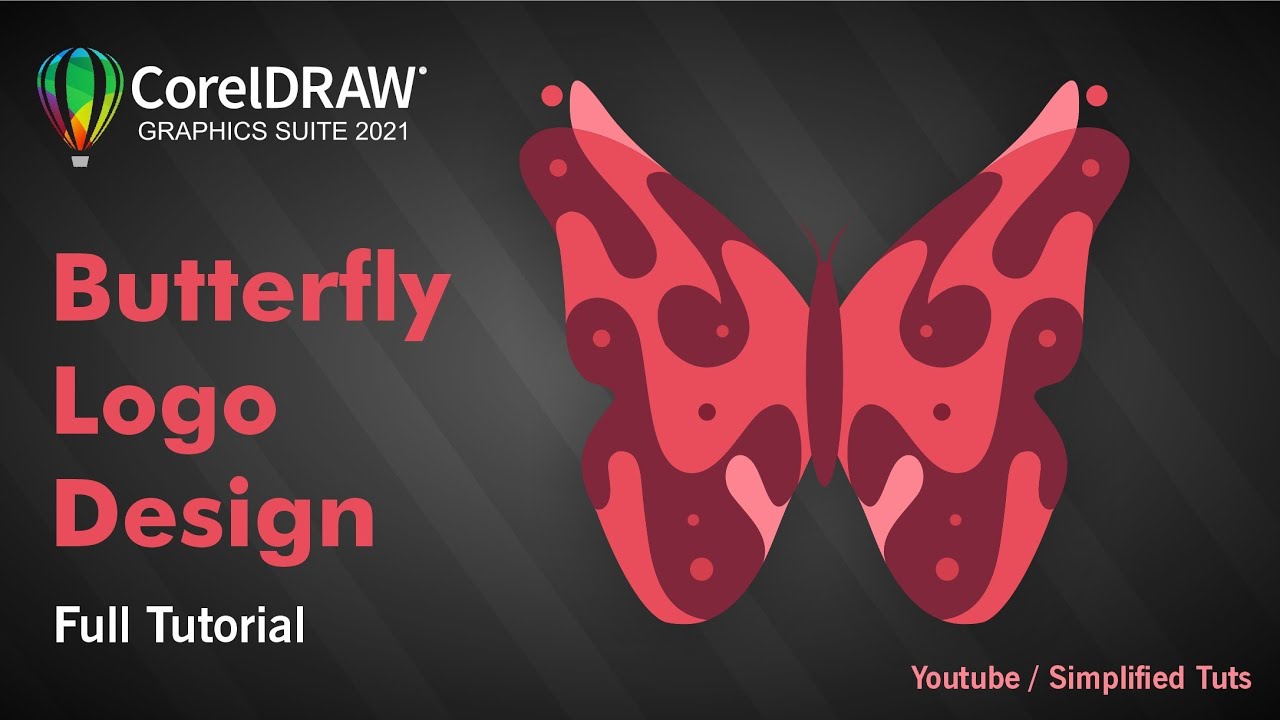 Butterfly Logo Tutorial | CorelDraw by Ashish Rastogi | Simplified Tuts ...