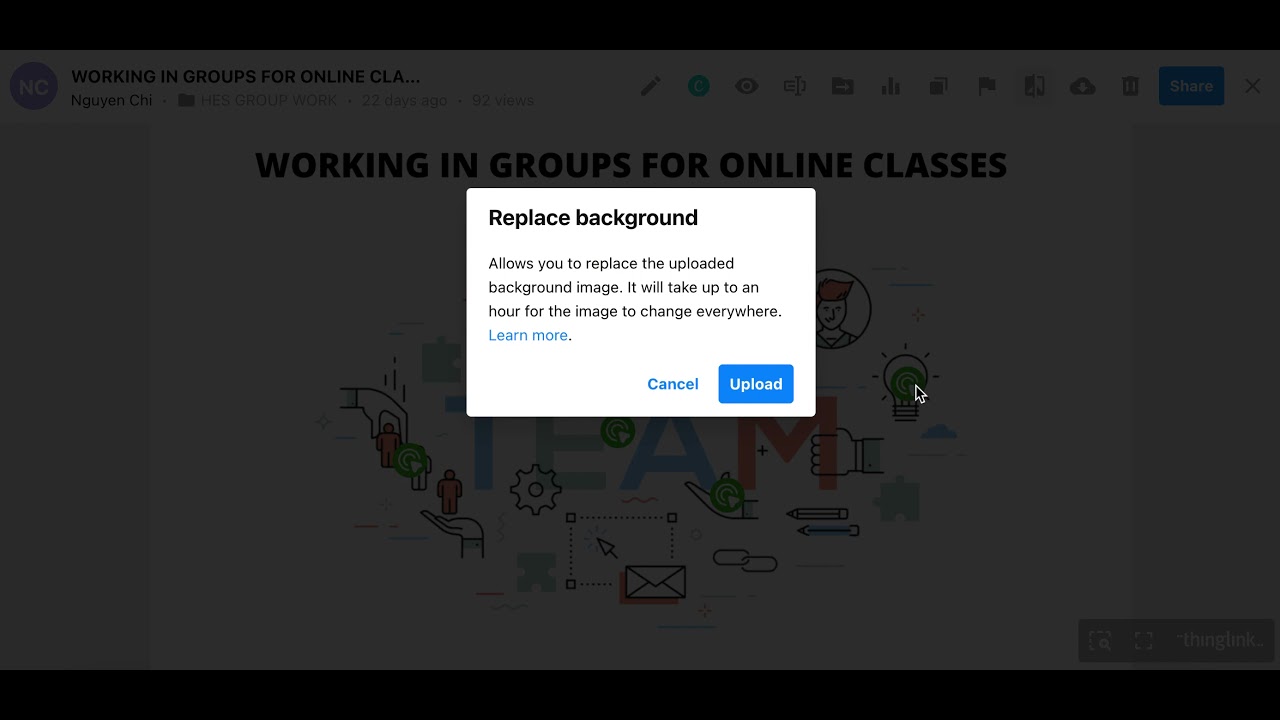 How to replace background of a Thinglink scene - YouTube