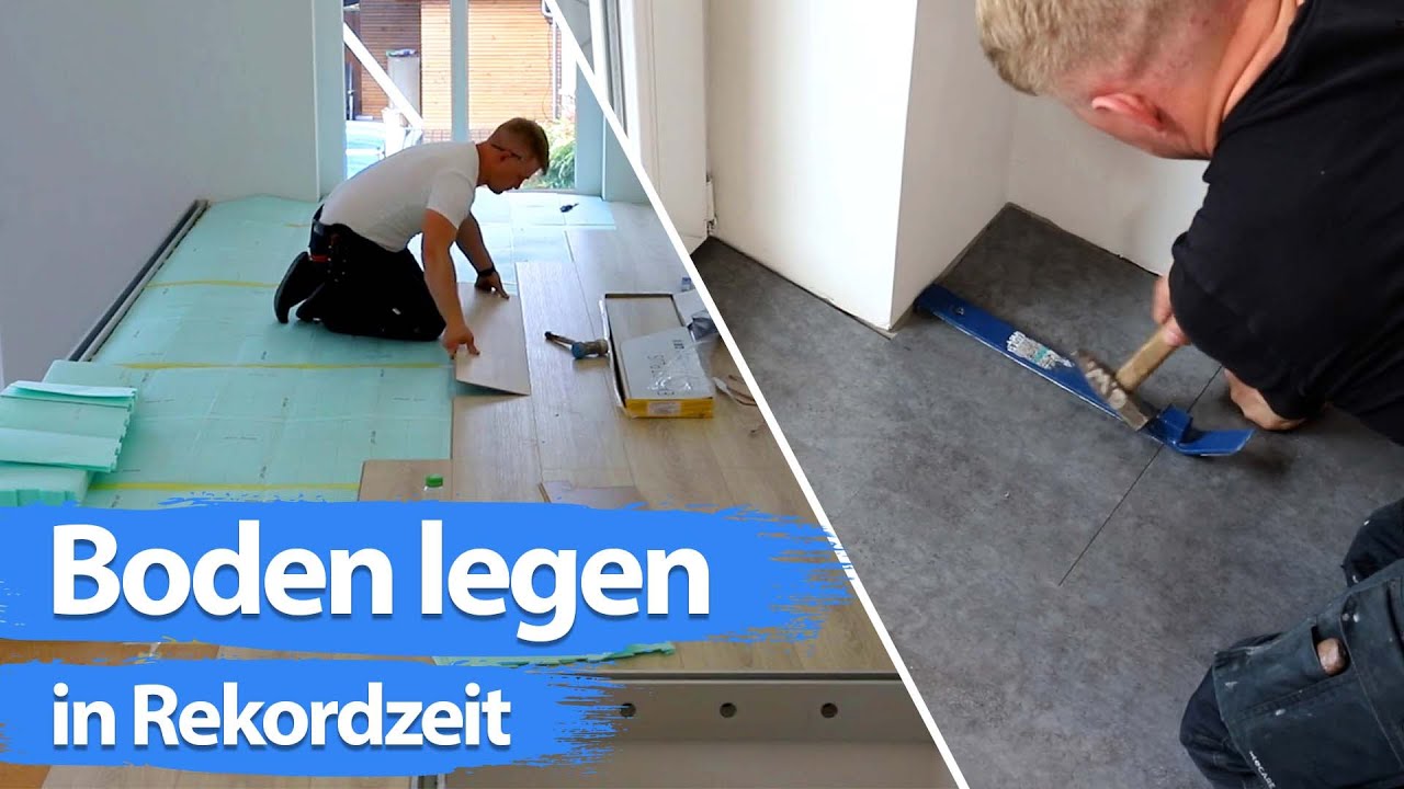 [120] Quadratmeter Boden legen - an einem Tag! - YouTube