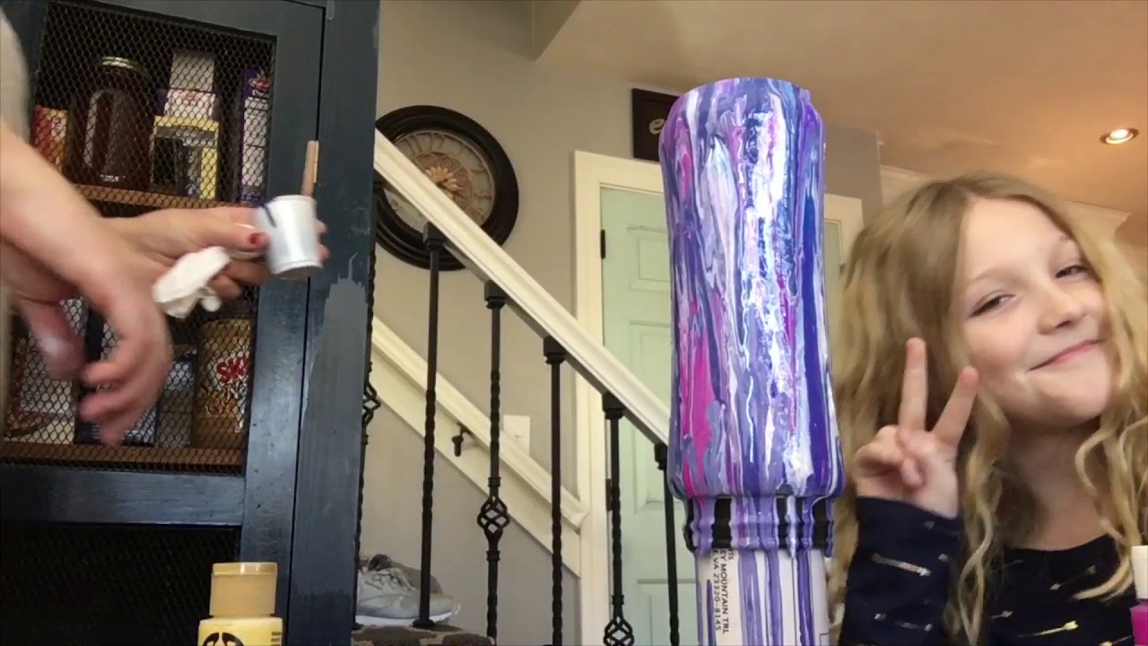 Dirty Pour Over Glitter Tumbler Geode - YouTube