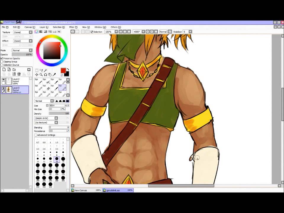 Gerudo Link (fanart of fanart! C:) - YouTube