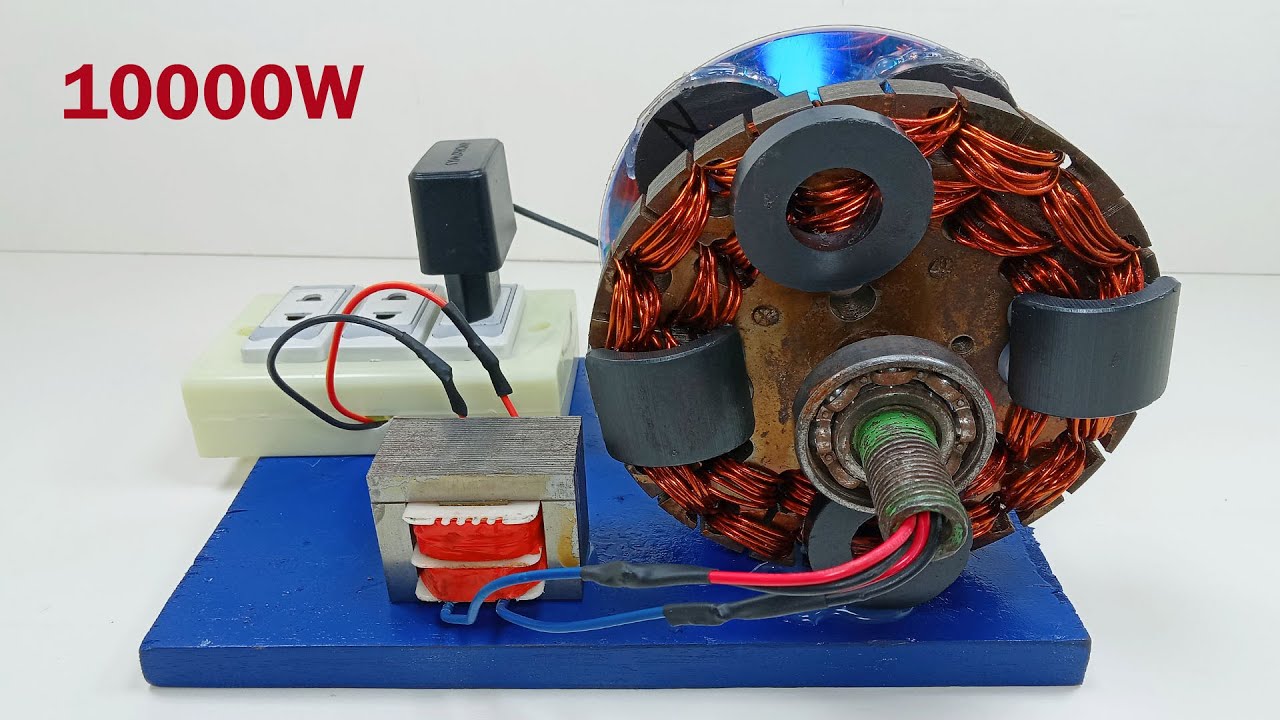 New...electric 220v free energy generator 100% Self Running with ...