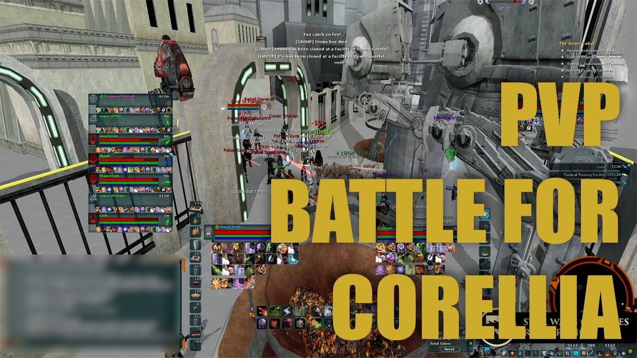 SWG Resto : PVP Battle for Corellia - YouTube