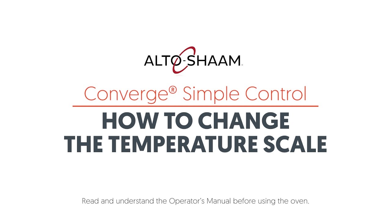 Converge Simple Control: How to Change Temperature Scale (Units) - YouTube
