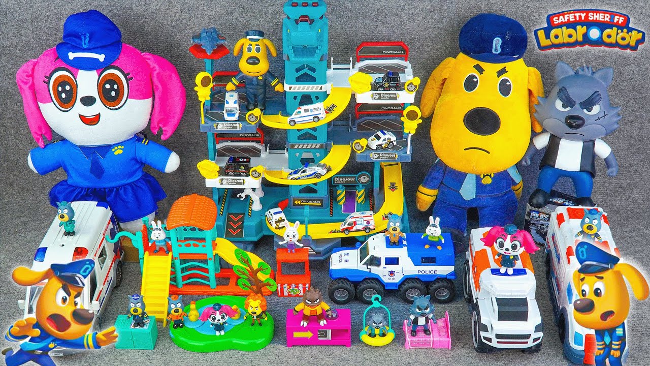 Sheriff Labrador Toys Collection Unboxing | Sheriff Labrador Dinosaur ...