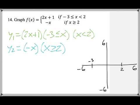 Math 151 : 1.2 #14 (PreCalculus Tutorial : Domain & Range, Piecewise Functions) - YouTube