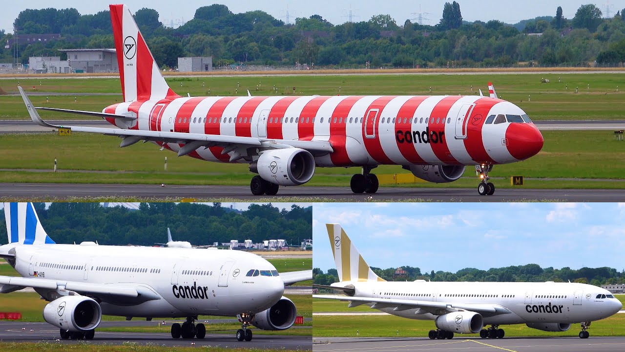 Condor New Liveries! 19 MINS of STUNNING Landings and Takeoffs at DUS ...