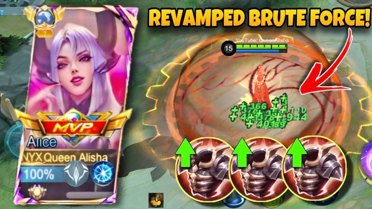 ALICE WITH NEW REVAMP BRUTE FORCE 100% BROKEN!! | ALICE BEST BUILD ...