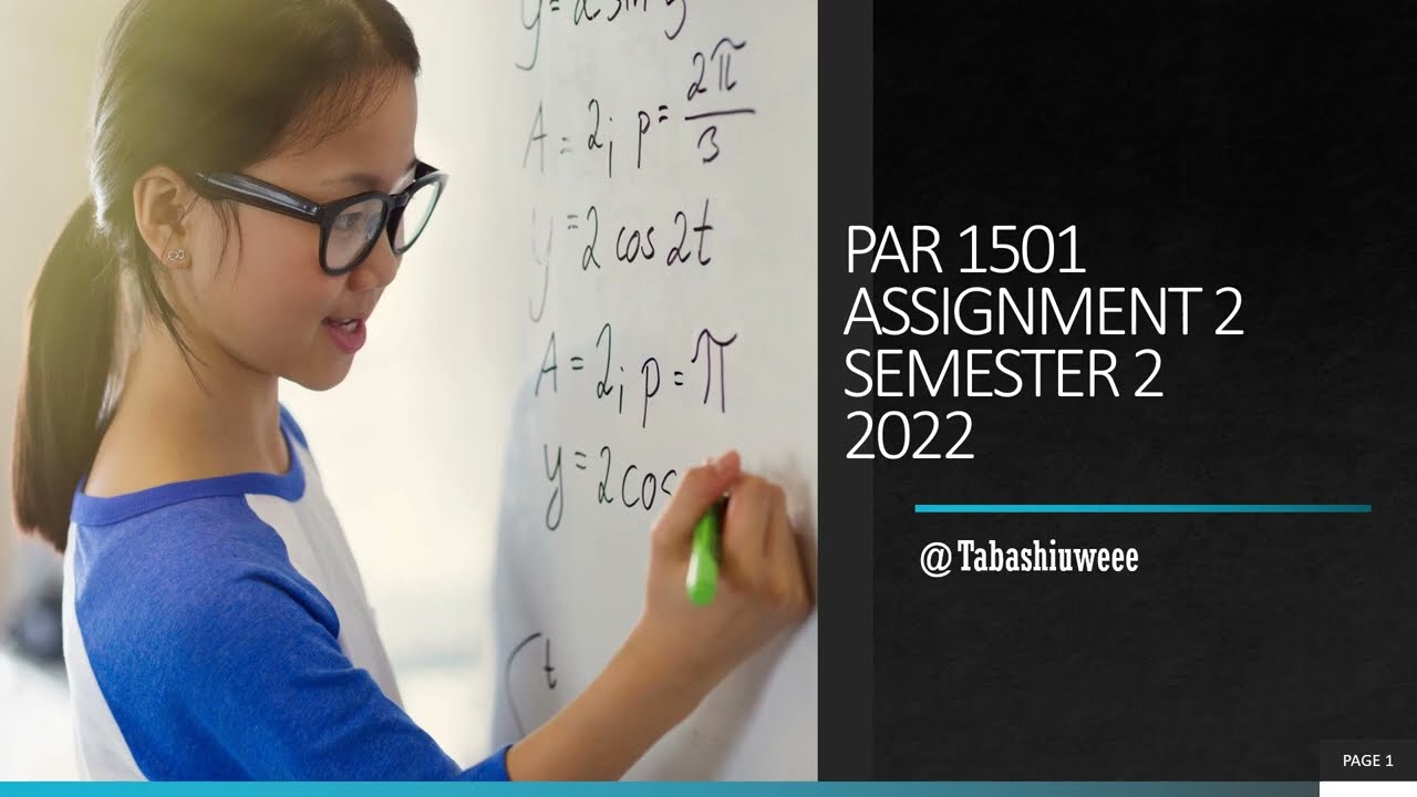PAR 1501 Assignment 2 2022 - YouTube